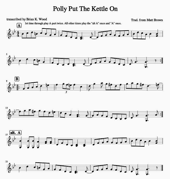 Polly Put The Kettle On